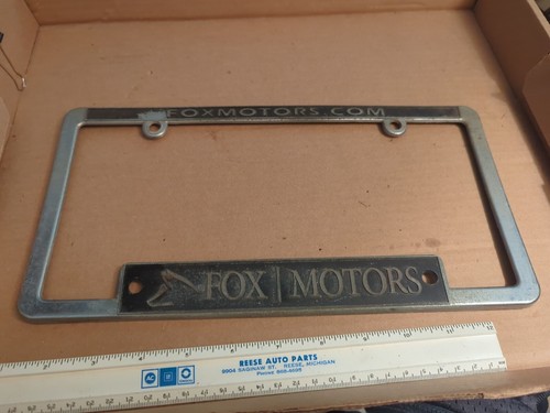 Car Dealership License Plate Frame 11 Fox Motors | eBay