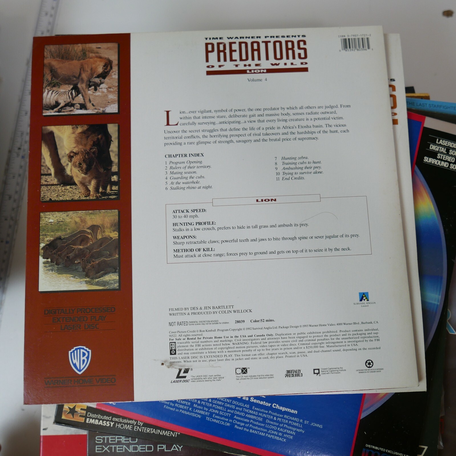 Predators Of The Wild Laserdisc Lion Free Shipping | eBay