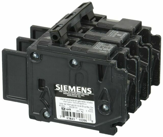 Siemens BQ3B100 Main Breaker for sale online | eBay