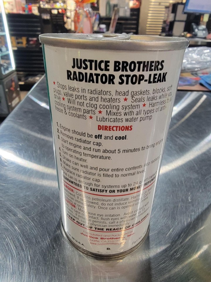 Justice Brother's Radiator Stop Leak 10oz HEAVY DUTY FAST ACTING ...