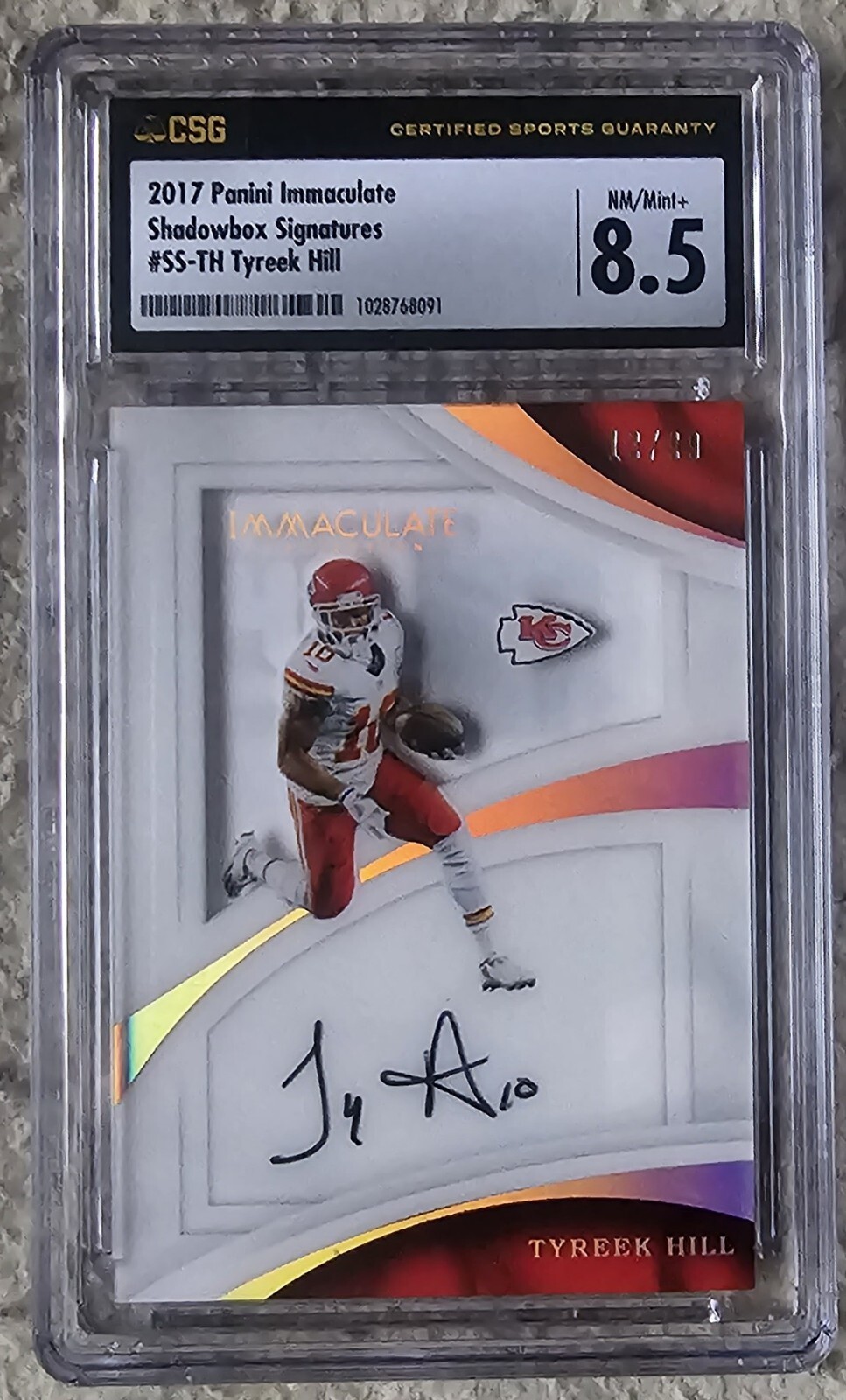 2017 Panini Immaculate Shadowbox Signatures /99 Tyreek Hill #SS-TH Auto ...