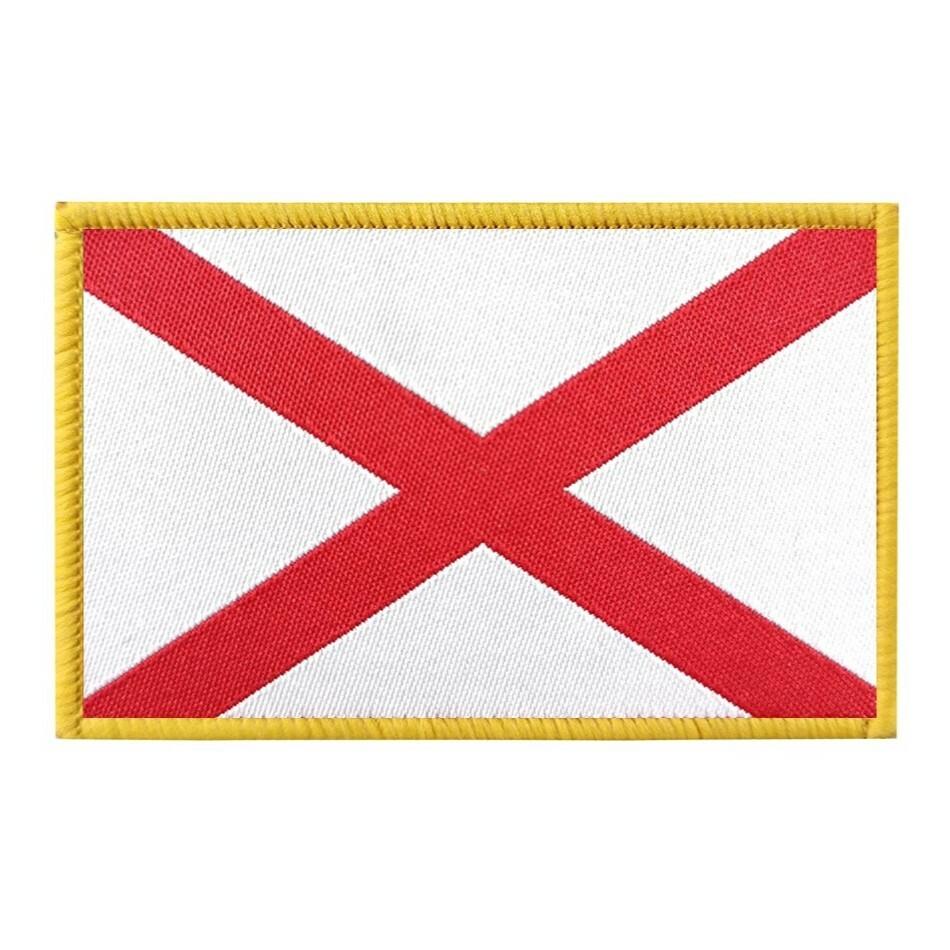 Alabama State Flag Patch US USA Woven/Embroidered - Hook & Loop | eBay