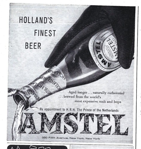 Vintage 1958 Amstel Beer Print Ad Hollands Finest Beer Collectible ...