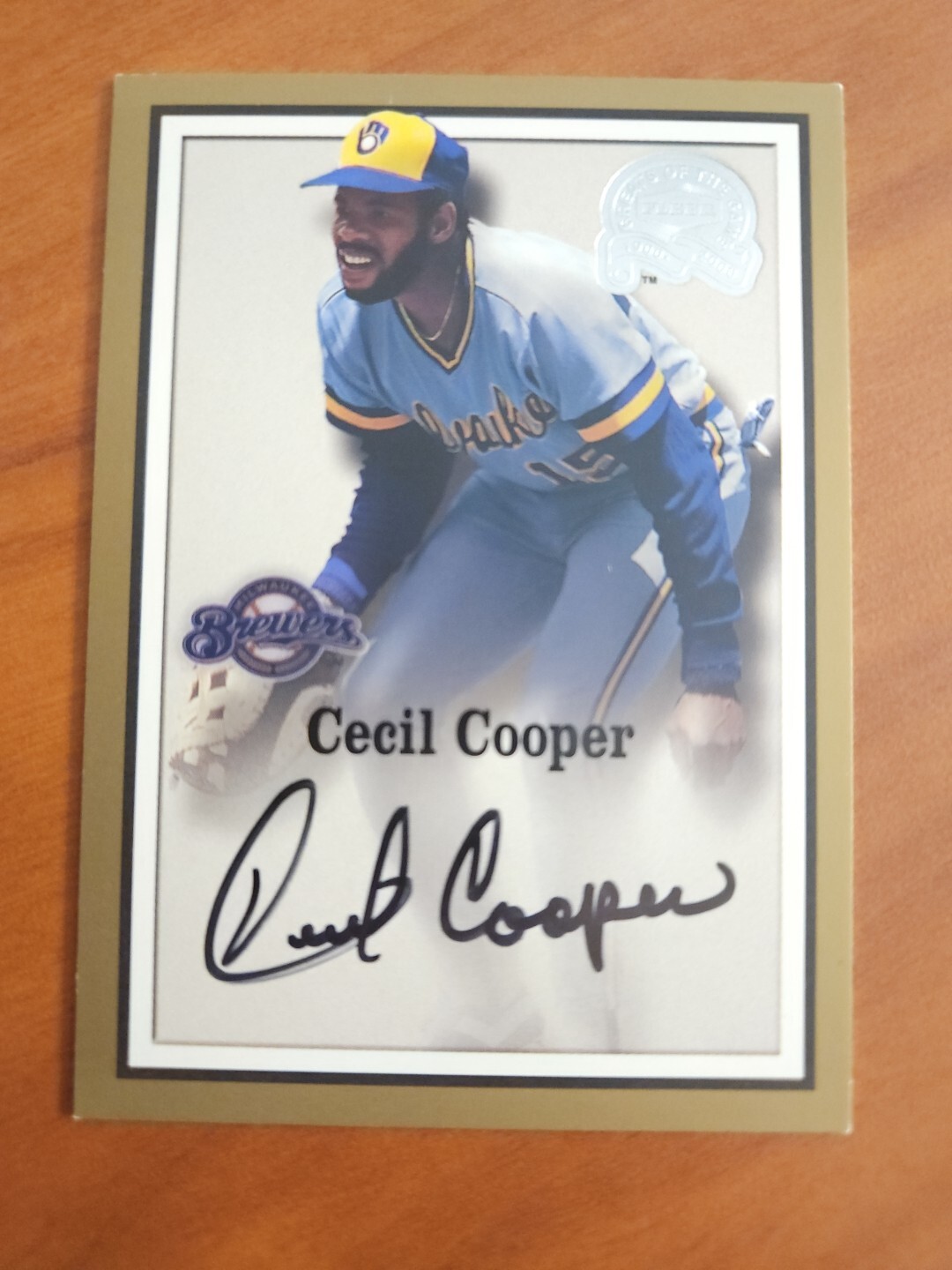 2000 Fleer Greats Of The Game Cecil Cooper Autograph Milwaukee Brewers ...
