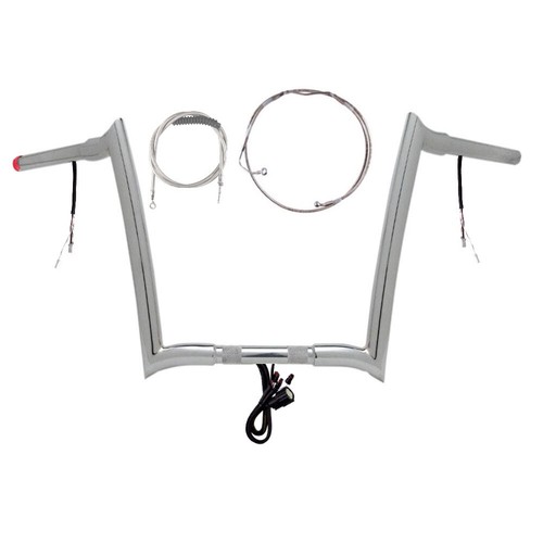 1 1/4" Chrome 14" Prewired Yaffe Bar Kit 2014-2016 Harley Road King ...