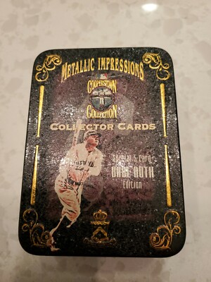 1994 BABE RUTH METALLIC IMPRESSIONS Cooperstown Collection Tin 5 Card ...