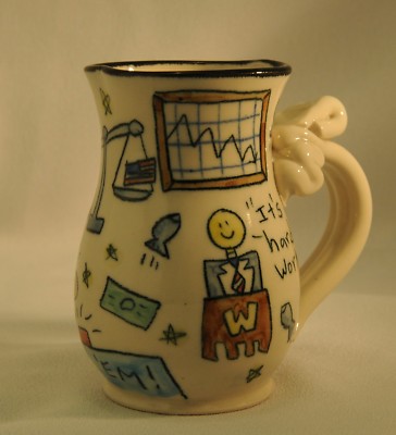 Tom Edwards "W" George W. Bush Coffee Mug "Don't Look@ Me I Didn't Vote ...