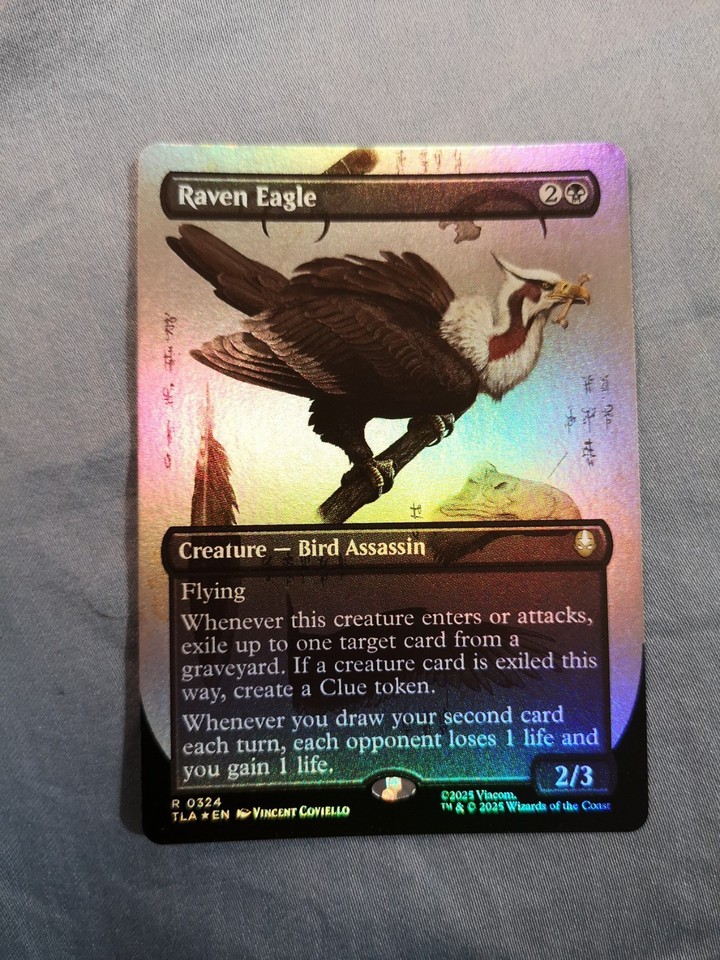 Raven Eagle BORDERLESS FOIL - R 0324 NM - MTG Magic The Gathering ...