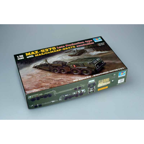 SEMITRAILER MAZ 537 G KIT 1:35 Trumpeter Kit Mezzi Militari Modellino ...