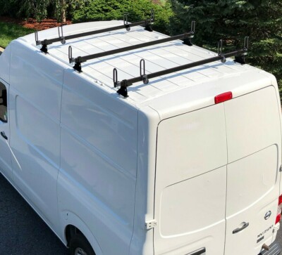 Heavy Duty 3 Bar Ladder Roof Rack Fits Nissan NV Cargo Van High Roof ...