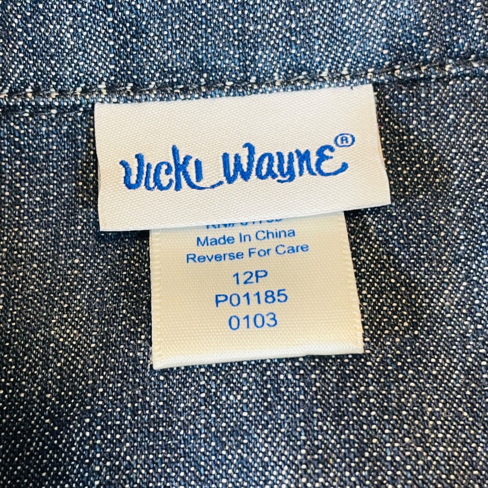 Vintage Vicki Wayne Denim Jacket With Embroidered Design & Button Closure 12 P | eBay