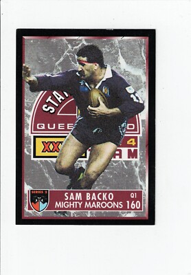 1994 Series 2 Rugby League Sam Backo #160 Mighty Maroons State of ...