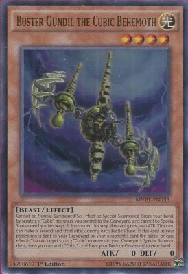 3 x Buster Gundil the Cubic Behemoth - MVP1-EN035 - Ultra Rare - 1st ...