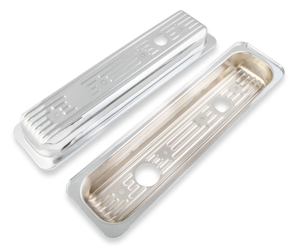 Mr. Gasket 9847 Chrome Valve Covers Caps | eBay