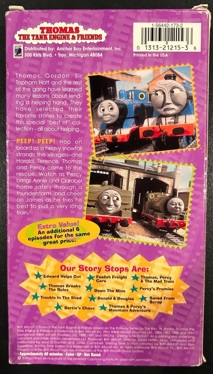 Thomas And His Friends Help Out Vhs Thomas & Friends: Thomas & His