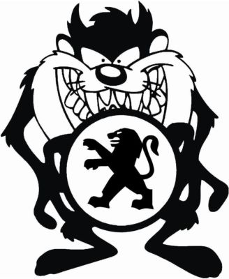 fun taz logo vinyl graphic decal car sticker rear window side bonnet ...