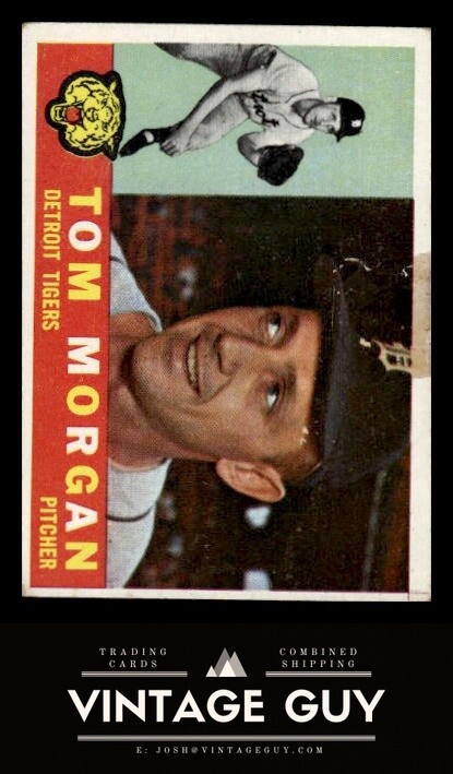 1960 Topps #33 Tom Morgan Vintage Detroit Tigers Baseball Card | eBay