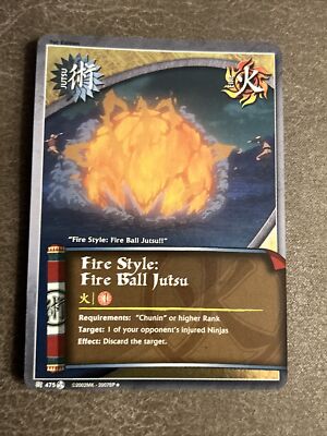Fire Style: Fire Ball Jutsu Ccg Naruto Holo Foil 1st Edition #475 Nm | eBay