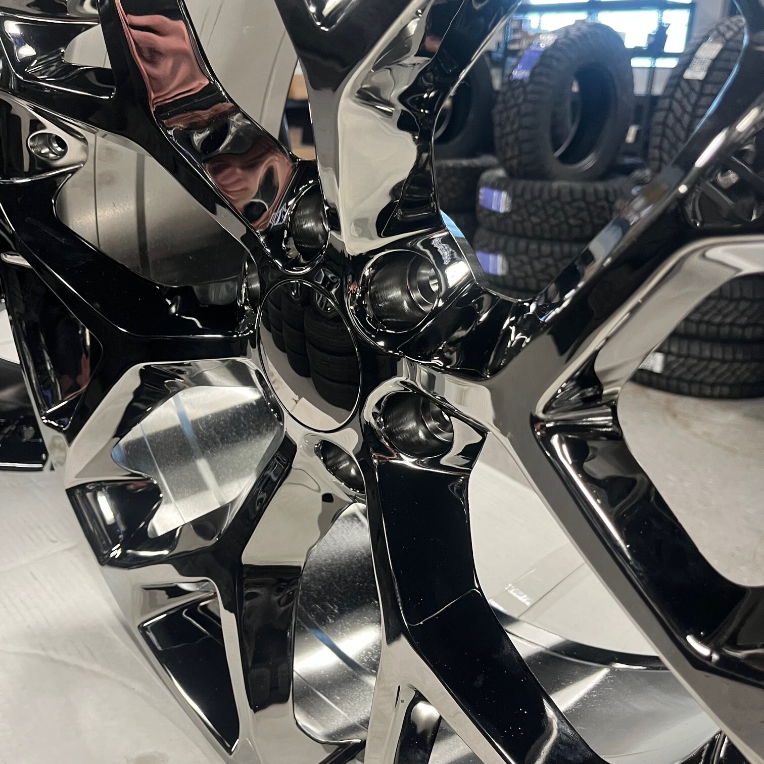 4 New Performance OE Replica 26" Black Chrome 26x10 6x5.5 Wheels Rims ...