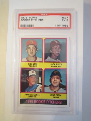 1976 ROOKIE PITCHERS TOPPS BASEBALL CARD #597 PSA GRADED EX 5 - BOX ZZ ...