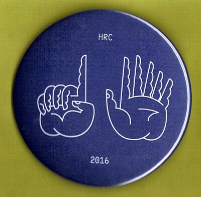 2016 Hillary Clinton - 3" / "OFFICIAL - Sign Language" Campaign Button ...