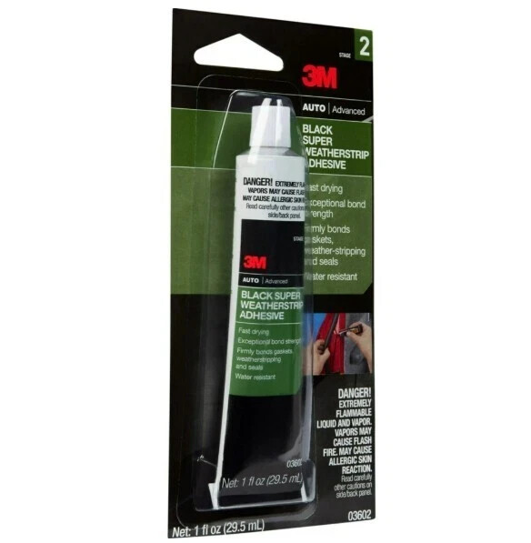 3M Black Super Weatherstrip Adhesive, 03602, 1 oz | eBay