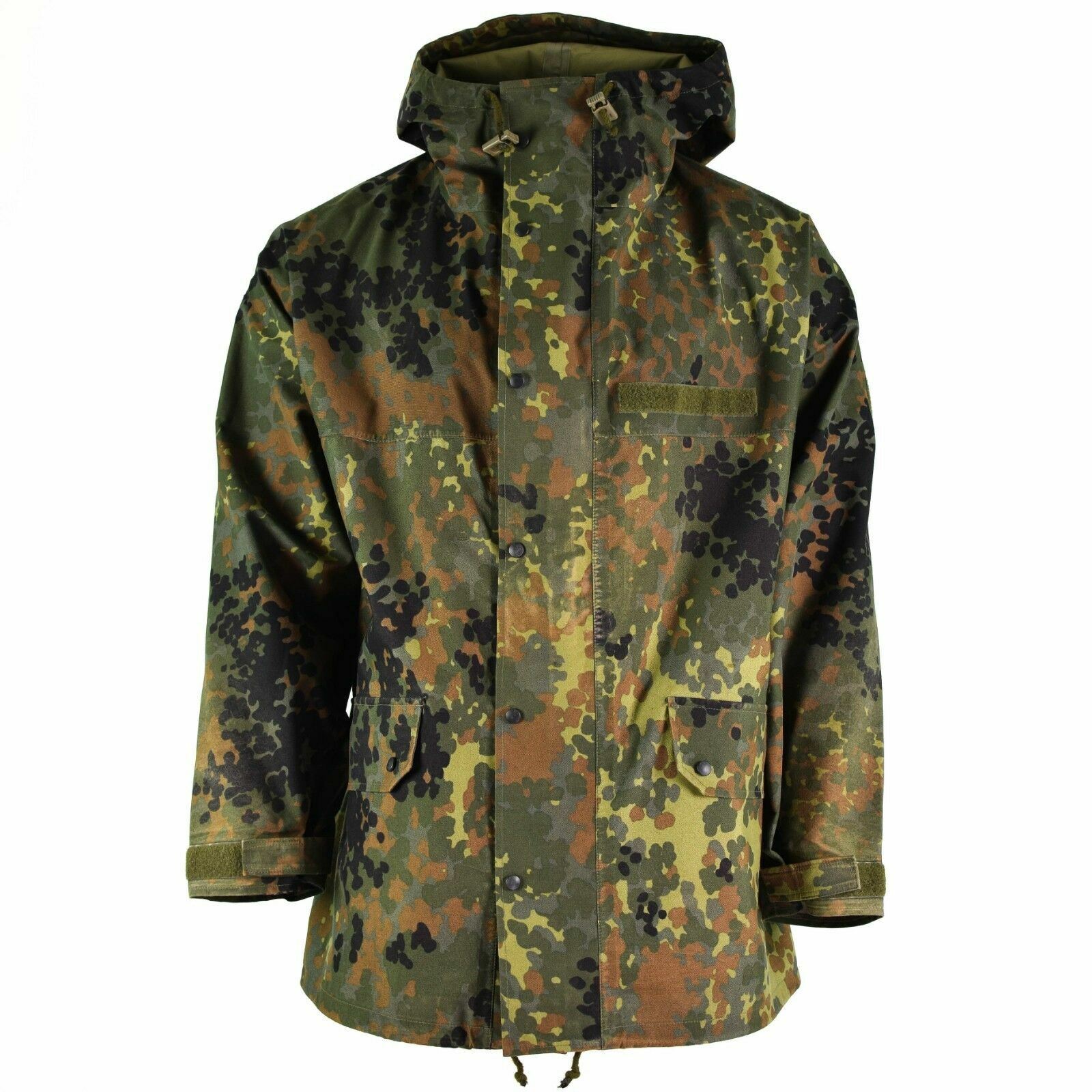 Original German army field Jacket GoreTex Flecktarn waterproof rain ...