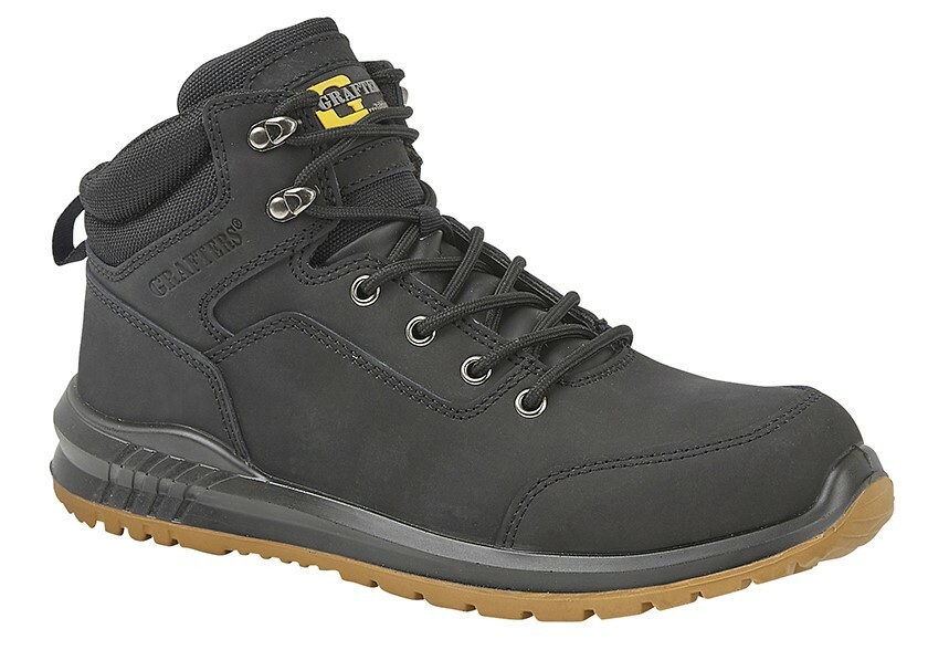 Grafters Leather Work Safety Boots Hiker Steel Toe Ankle Work Boot ...