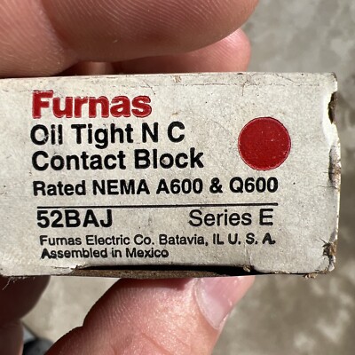 Furnas 52BAJ Oil Tight Contact Block Series E. New In Box | eBay