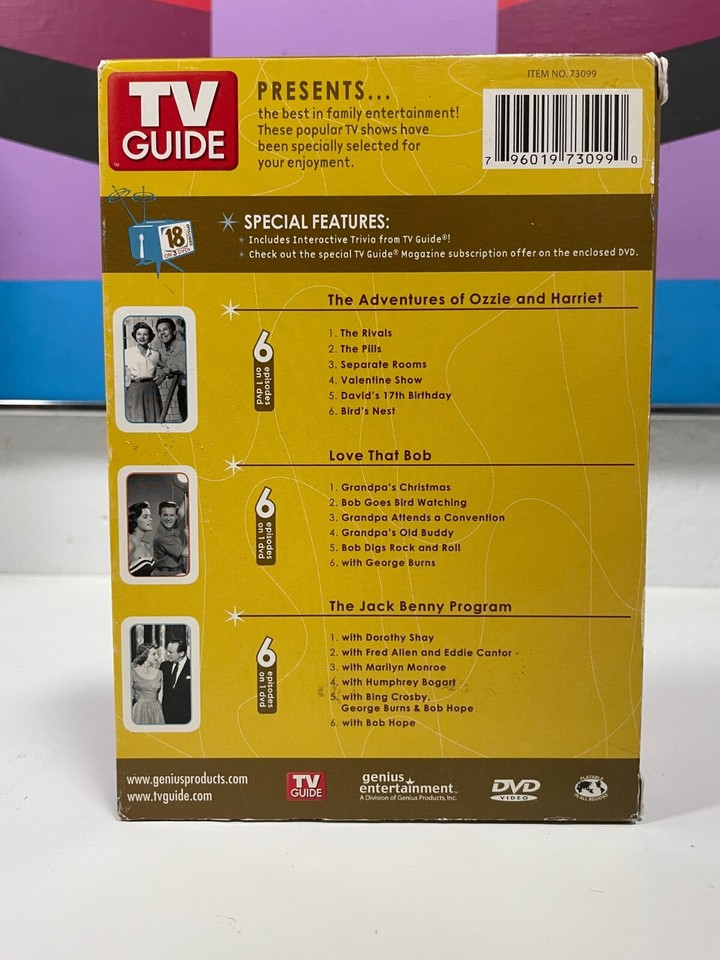 TV Guide Presents - The 50's Greatest Comedies (DVD, 2005, 3-Disc Set ...