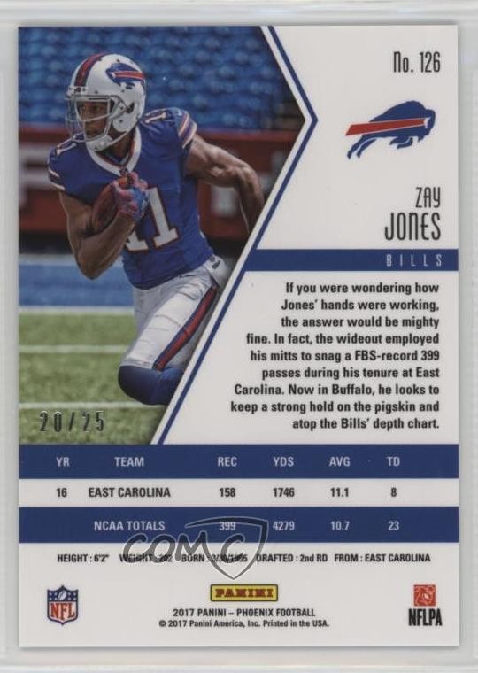 2017 Panini Phoenix Rookies Green 20/25 Zay Jones #126 Rookie RC ne1 | eBay