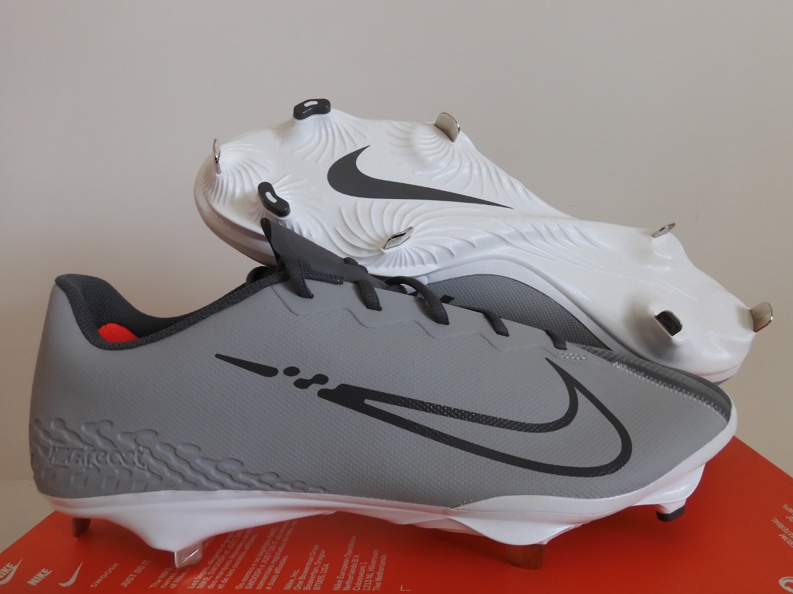 NIKE REACT VAPOR ULTRAFLY ELITE 4 SMOKE GREY BASEBALL CLEATS SZ 14 ...