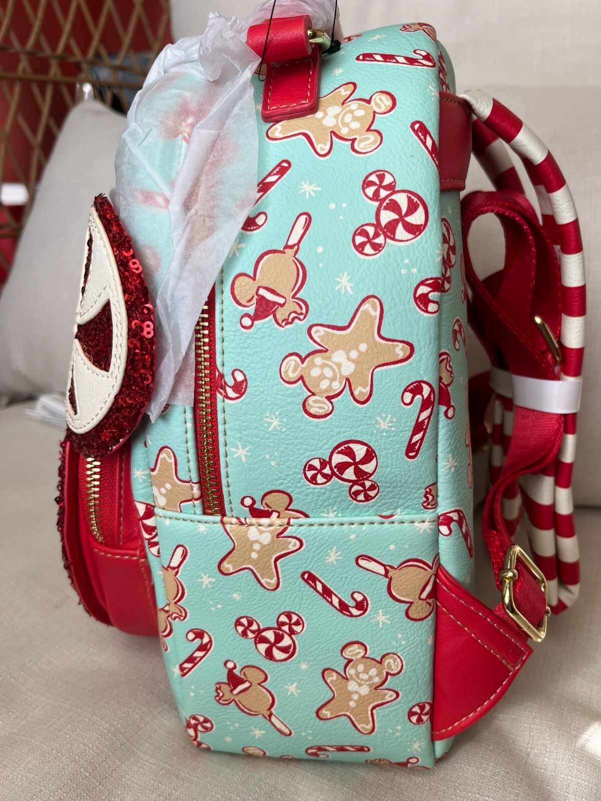 NEW 2022 Disney Parks Peppermint Gingerbread Candy Cane Loungefly Mini ...