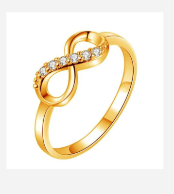 GOLD RHINESTONE INFINITY COSTUME RING SIZE 5 6 7 8 | eBay