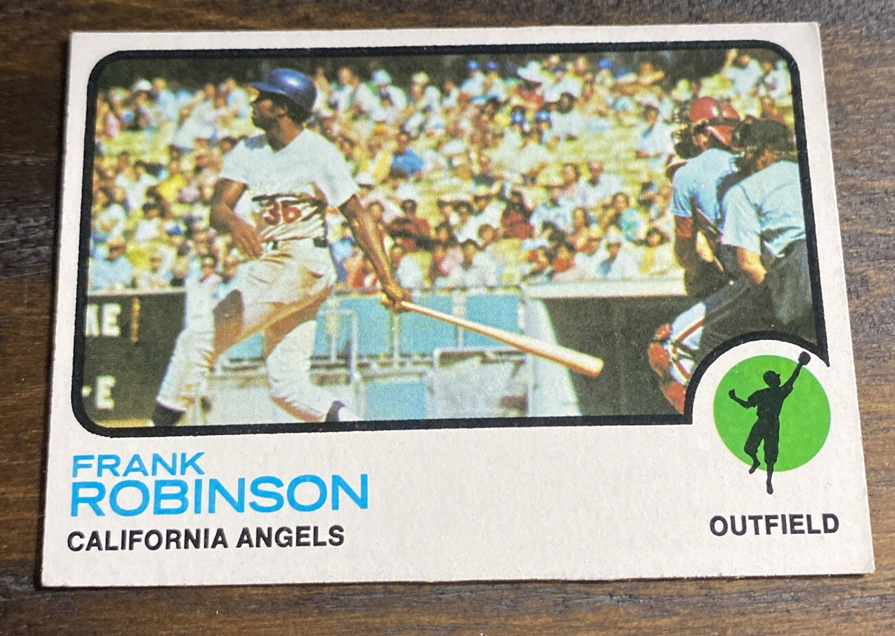 1973 Topps #175 Frank Robinson Baseball Card HOF California Angels Set ...