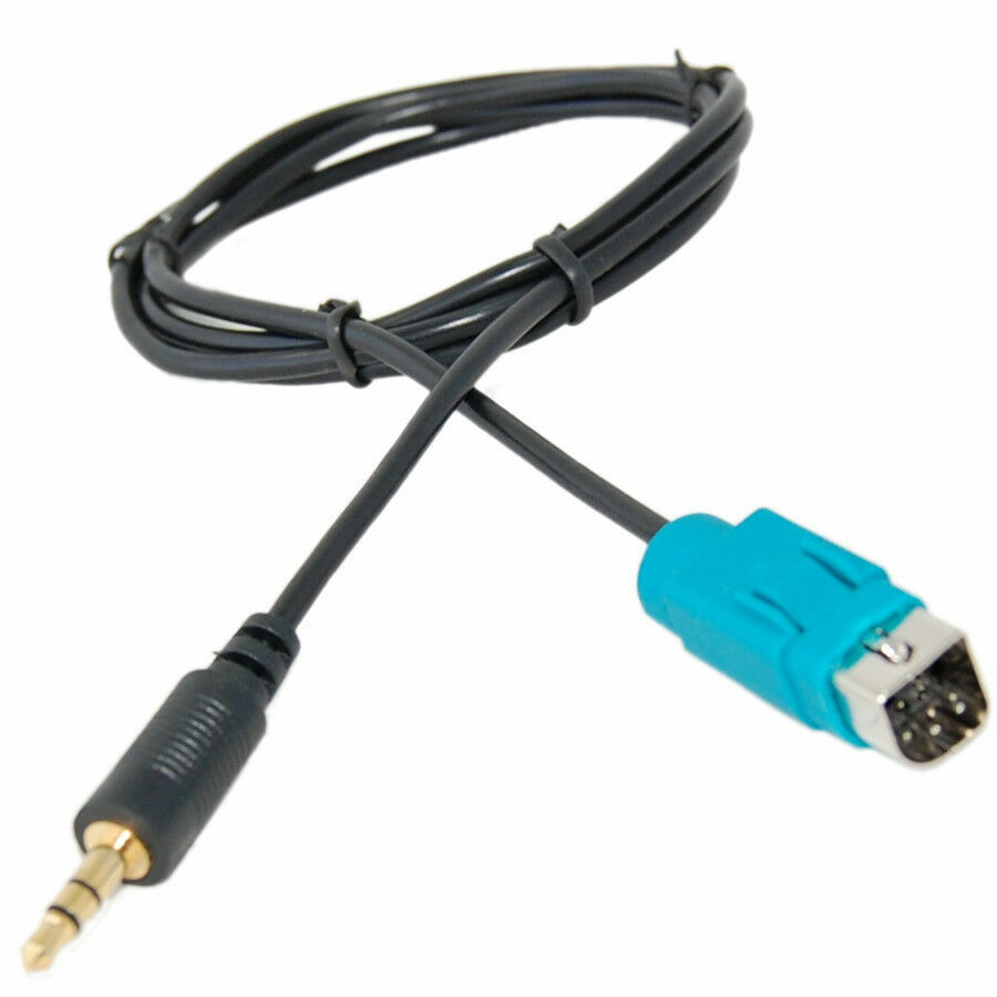 HQRP Aux Cable for Alpine KCE-237B / CDE-101R / CDE-101RM / CDE-101Rmі ...