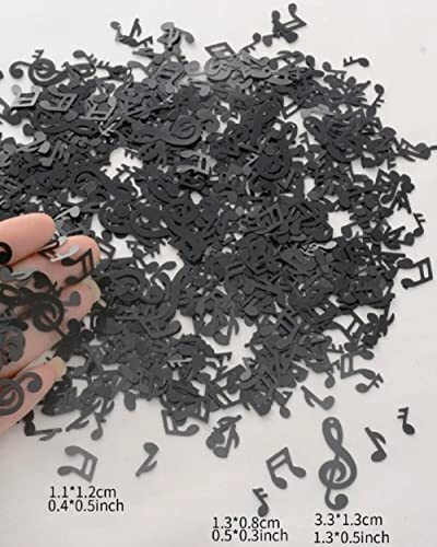 2000Pcs Black Musical Note Confetti Plastic Note Decoration Table ...