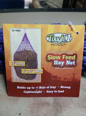 Tough 1 Slow Feed Hay Net 42"long 2"X 2" strong Light weight easy to ...