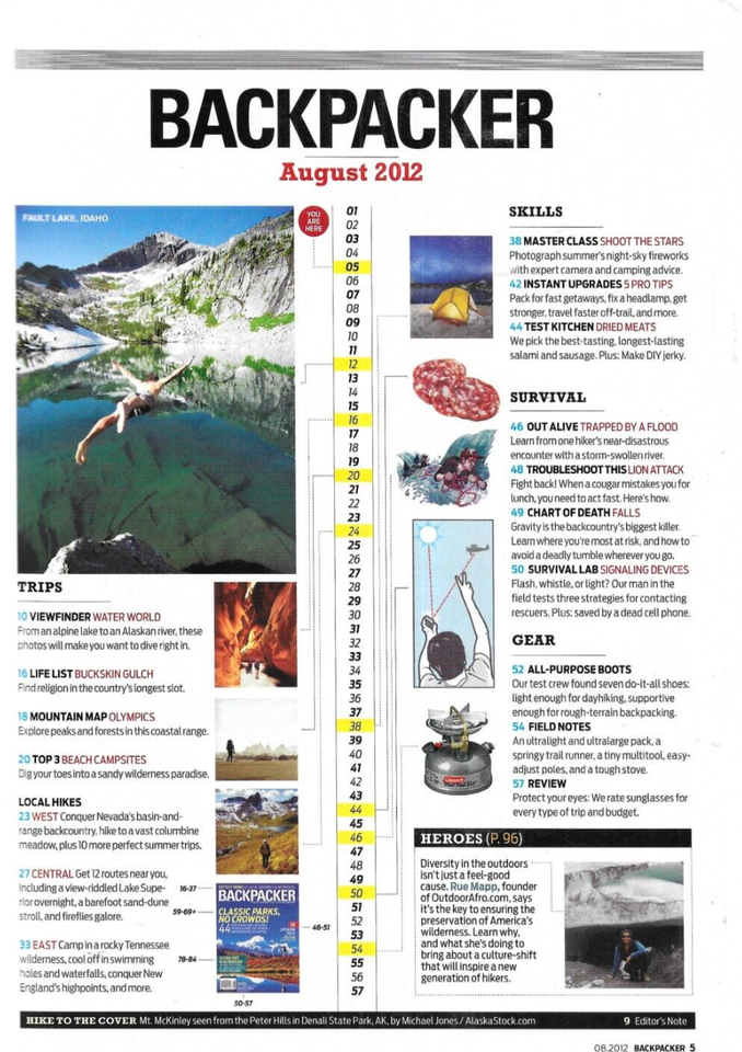 Backpacker Magazine Classic Parks No Crowds Lifesaving Skills Local Day ...