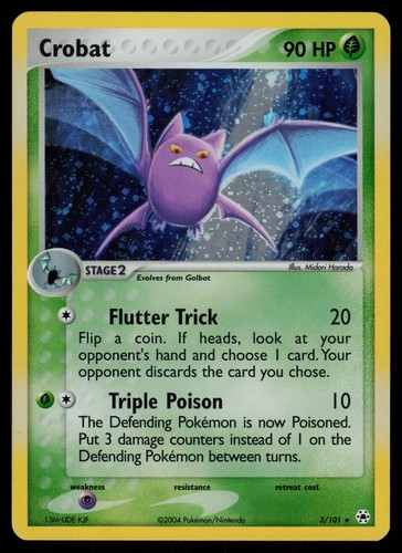 Crobat - 3/101 - Ex Hidden Legends Holo Rare Pokemon Card - LP | eBay