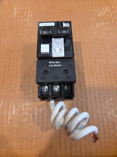 Siemens QPF GFCI Circuit Breaker, 2-Pole 50A, 120/240v | eBay