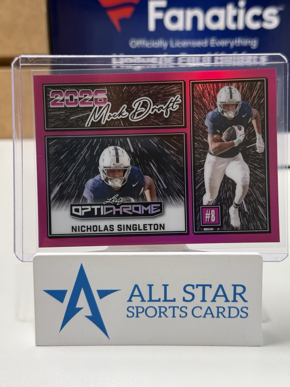 Nick Singleton 2025 Leaf Optichrome #MA-NS1 2026 Mock Draft Autographs ...