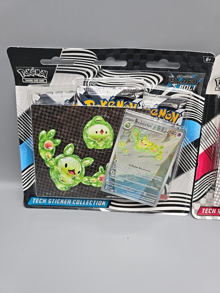 Pokemon Black Bolt & White Flare Tech Sticker Collection [LOT OF 2 ...