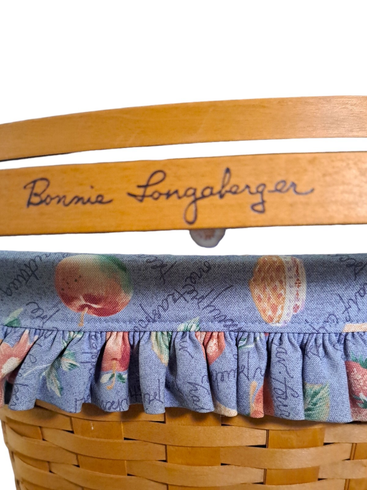 Vintage Longaberger Grandma Bonnie 2 Pie Basket~1998~Liner & Protector ...