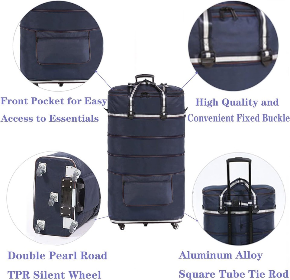 ELDA Expandable Collapsible Luggage Bag Foldable Extra Large Suitcase ...