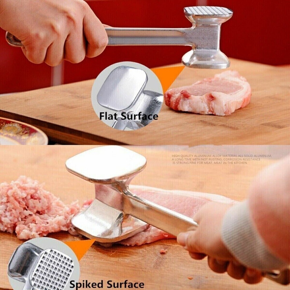 9" Double Side Meat Tenderizer Steak Mallet Food Hammer Beef Pork ...