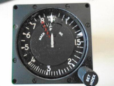 KOLLSMAN MACH AIRSPEED INDICATOR C3435210005 .5- 2.2 MACH RANGE 80k FT ...