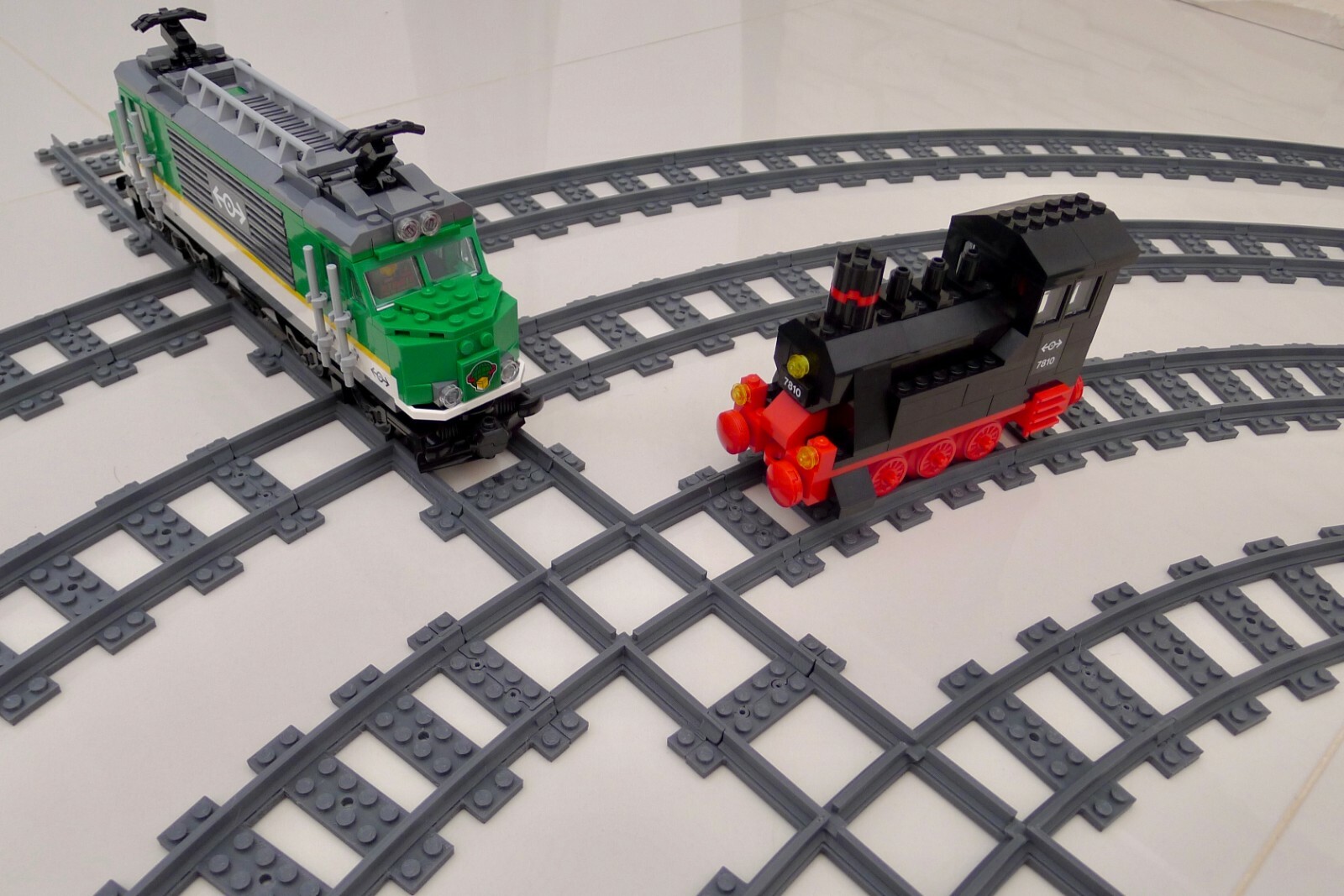 32 x R72 gebogene Gleise Vollkreis kompatibel mit Lego Eisenbahn 60197 ...