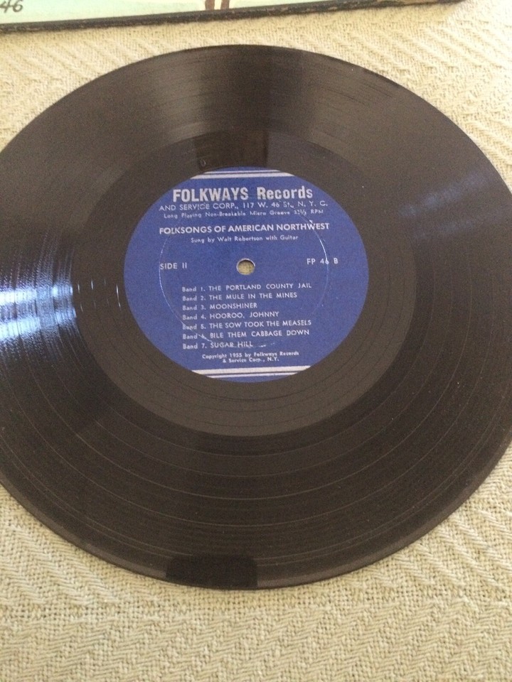 American Northwest Ballads on Folkways label FP 46 w/ Booklet 10 inch ...