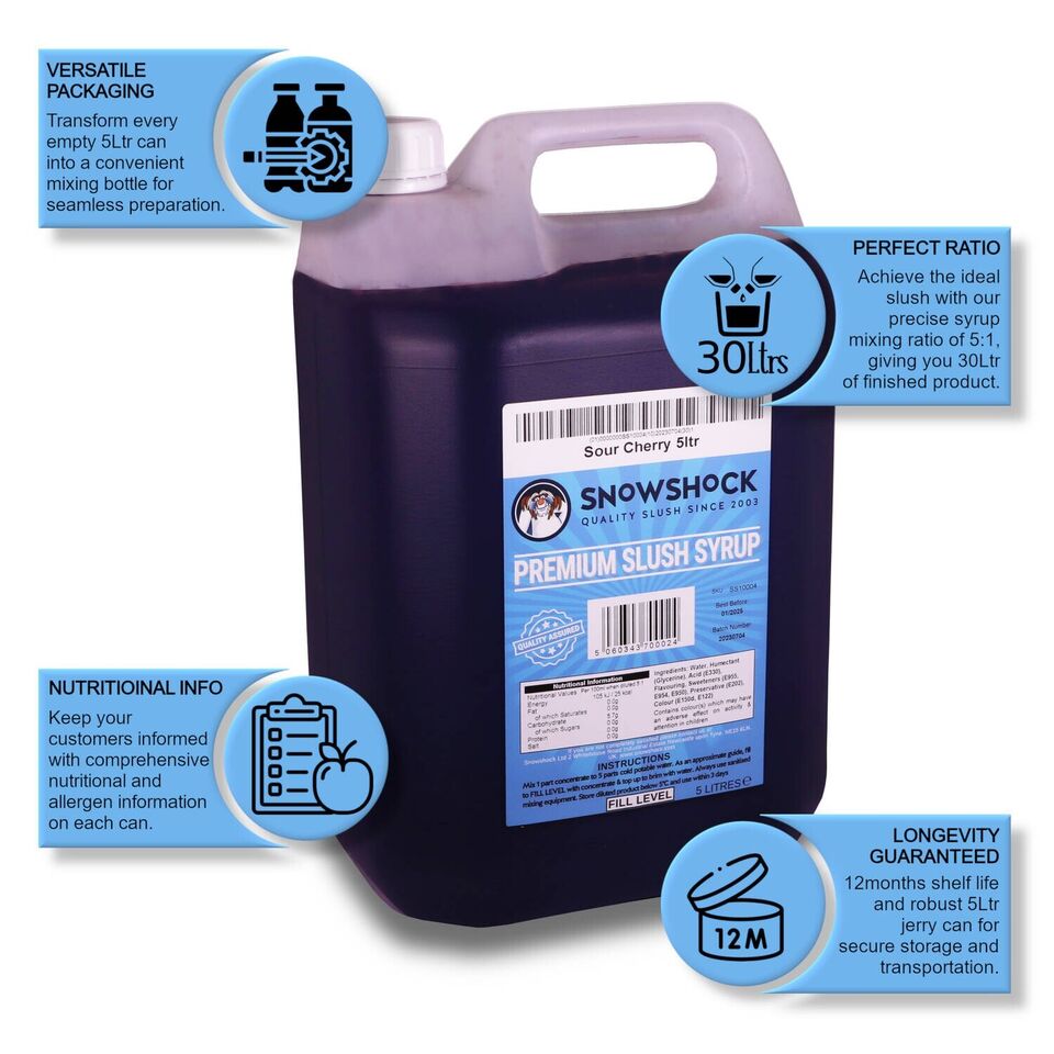 Slush Puppy Syrup / Slushie / Snowshock - Pick n Mix Flavours Slush (1 ...